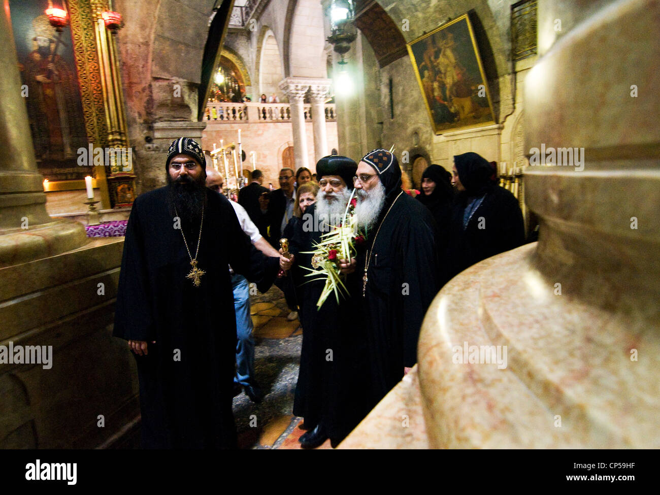 Coptic Archbishop Dr. Anba Abraham on his way to the Coptic Chapel in ...