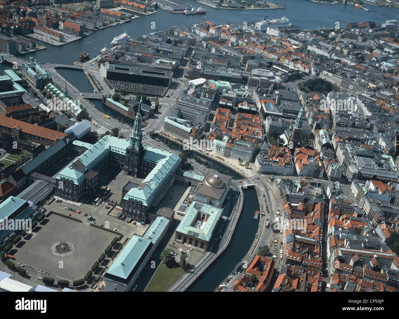 Denmark - Copenhagen. Slotsholmen Island. The palace of Christiansborg ...