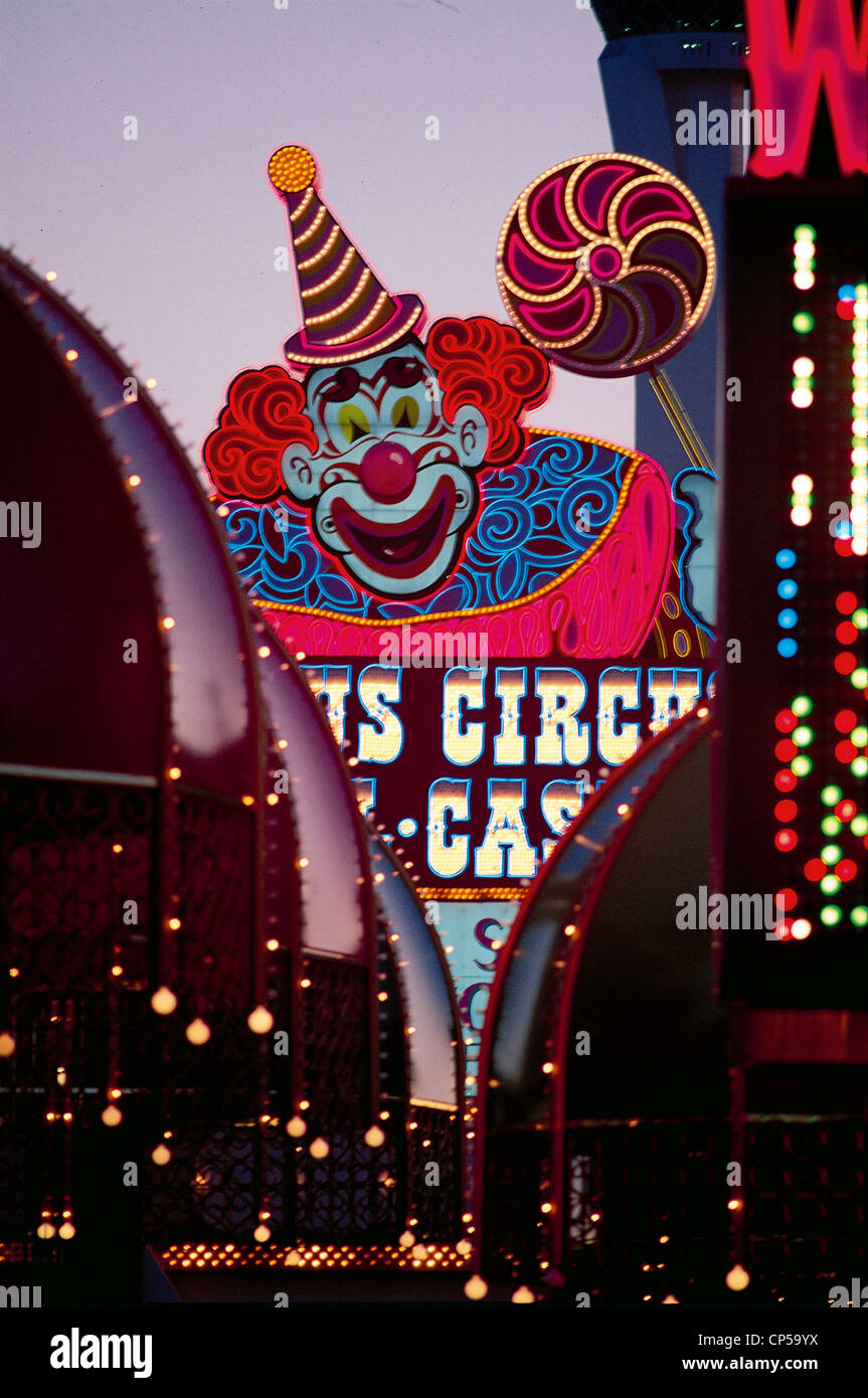 United States Of America Nevada Circus Circus Las Vegas Sign Stock ...