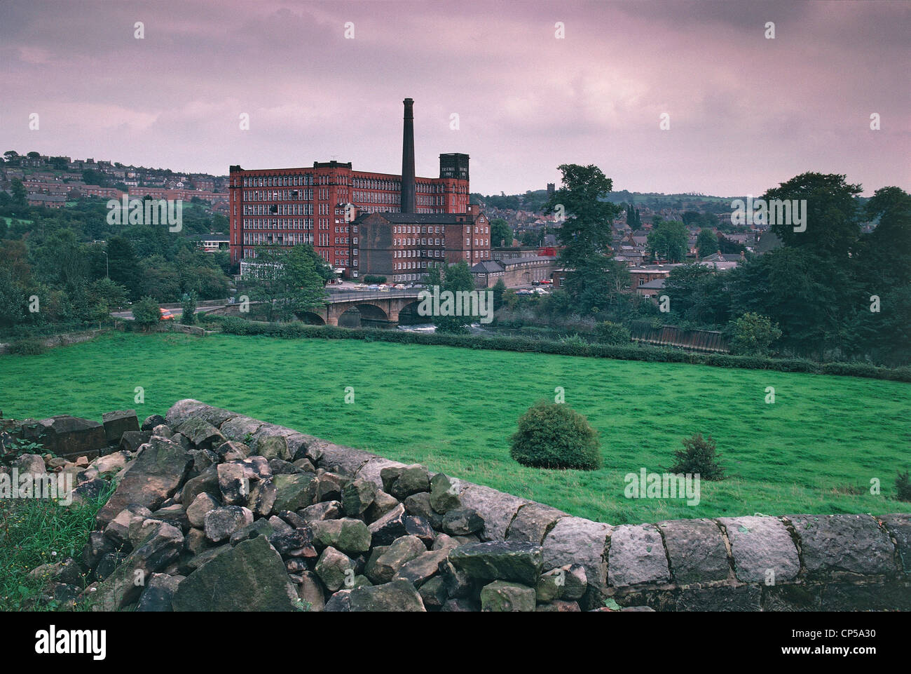 United Kingdom, industrial archeology. North Mill at Belper Stock Photo ...