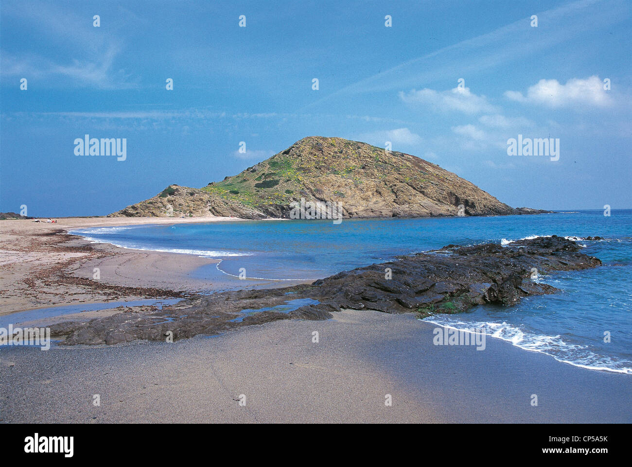 Spain - Balearic Islands - Minorca Island. Cala Mesquida Stock Photo ...