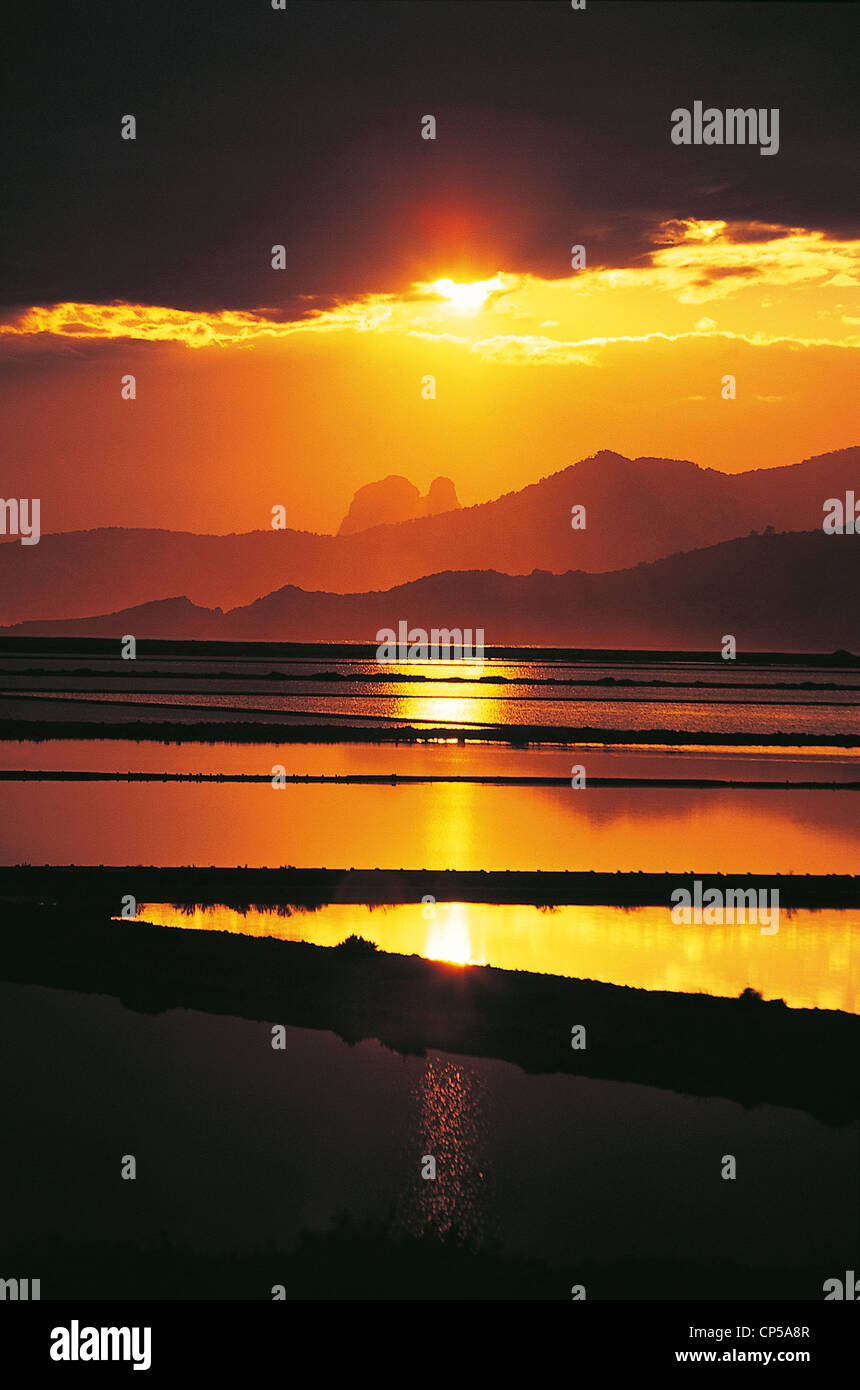 Spain Balearic Ibiza Sunset The Saline Stock Photo - Alamy