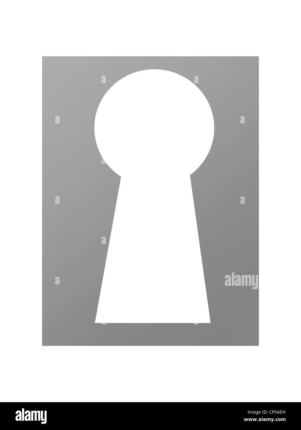 A keyhole isolated against a white background Stock Photo - Alamy