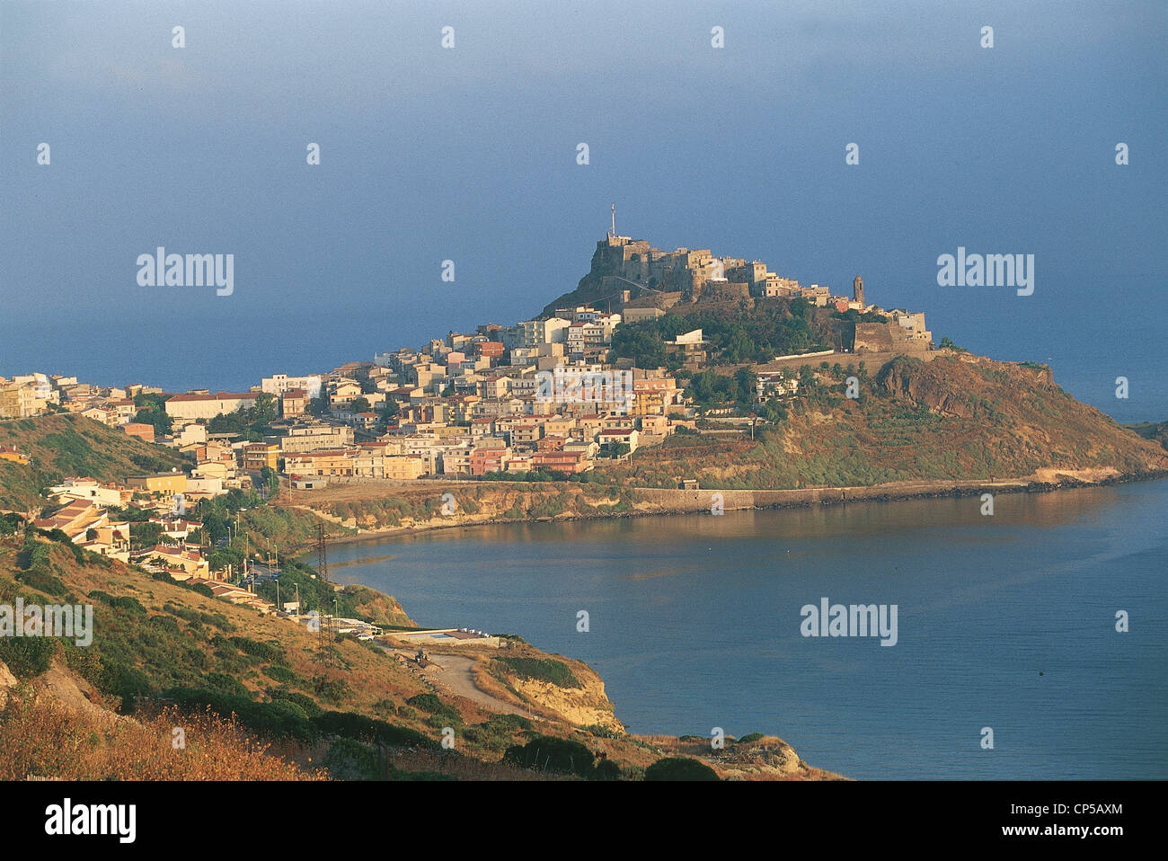 Sardinia Castelsardo. View of the house, CASTLE Stock Photo - Alamy