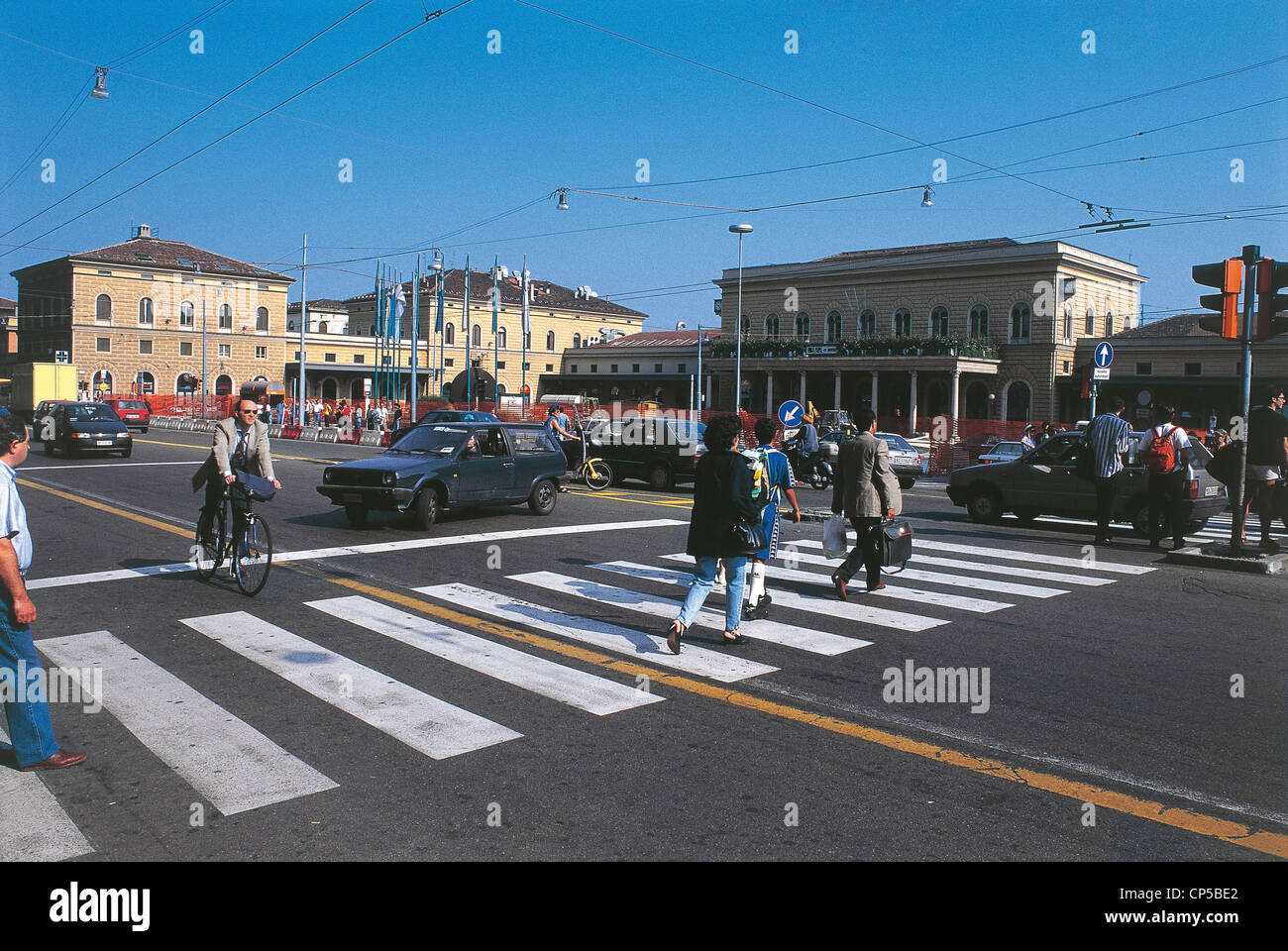 Emilia Romagna Bologna Piazza Gold Medals To The Central Station Stock ...