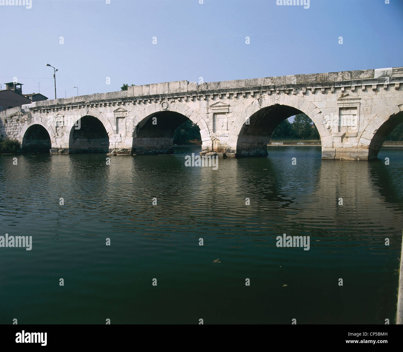 Emilia Romagna - Rimini. The Bridge of Tiberius, Augustus started and ...