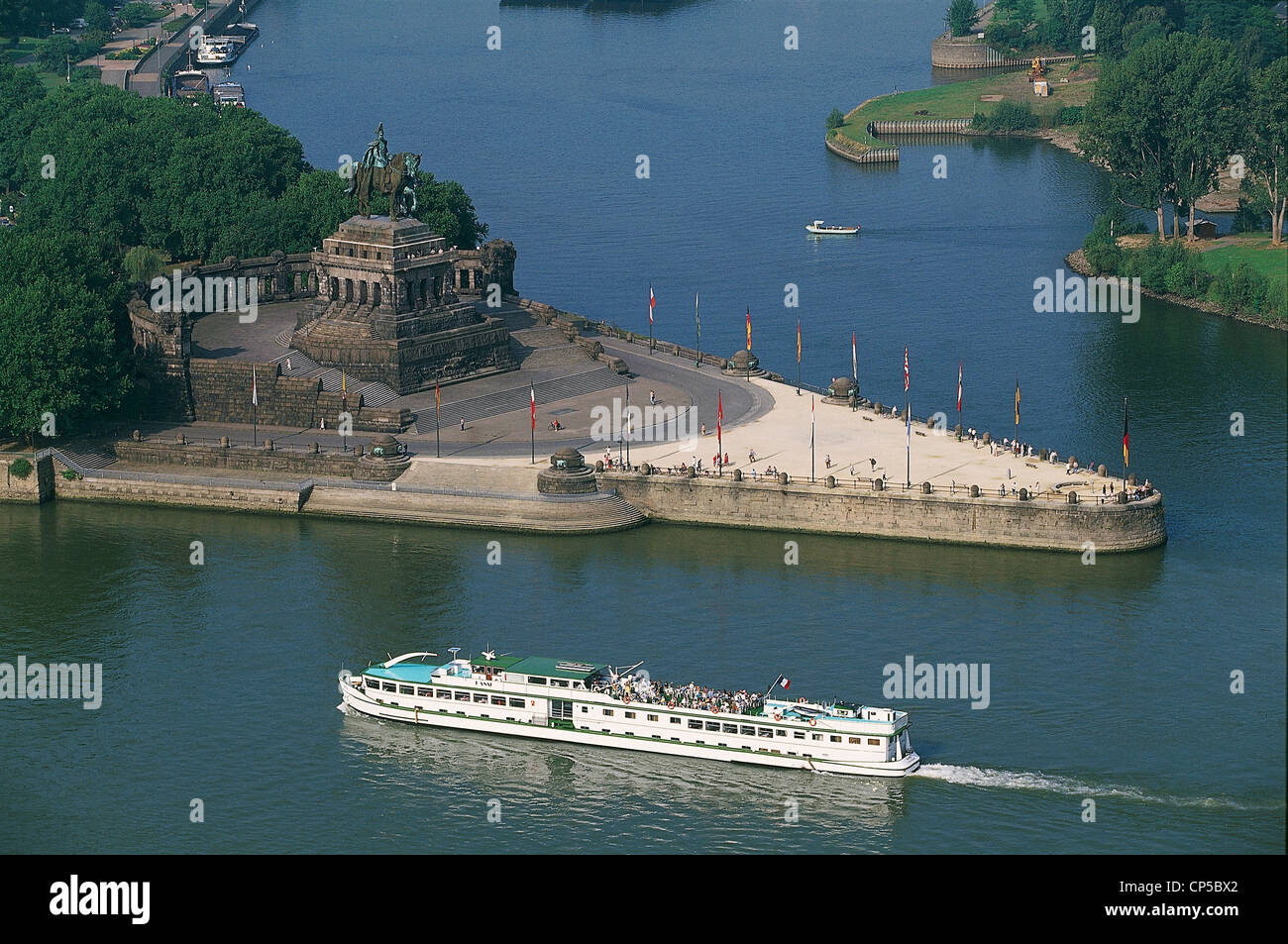 VALLEY OF THE RHINE Koblenz German Corner (Deutsches Eck Stock Photo ...