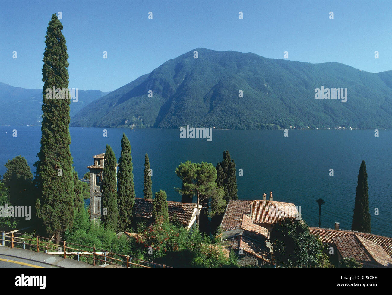 Lombardia - Valsolda (Co), village of Orio. Aerial view of Lake Como ...