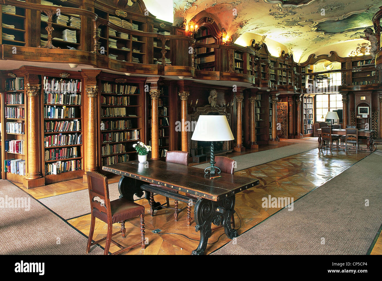 Austria - Salzburg. Castle Leopoldskorn, library Stock Photo - Alamy