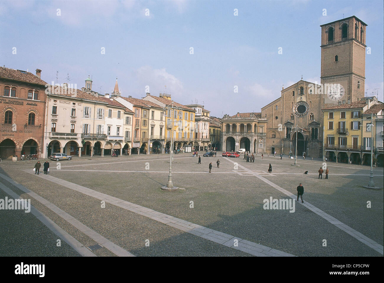 Lodi Lombardy Place Of Victory And The Cathedral Stock Photo - Alamy