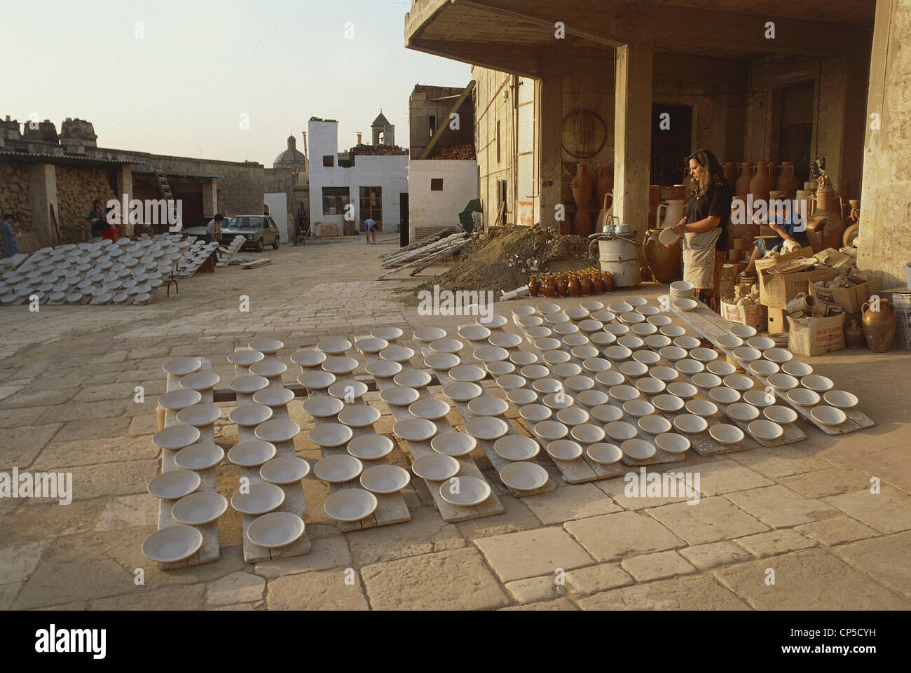 Puglia Grottaglie Craft Of Ceramics Stock Photo - Alamy