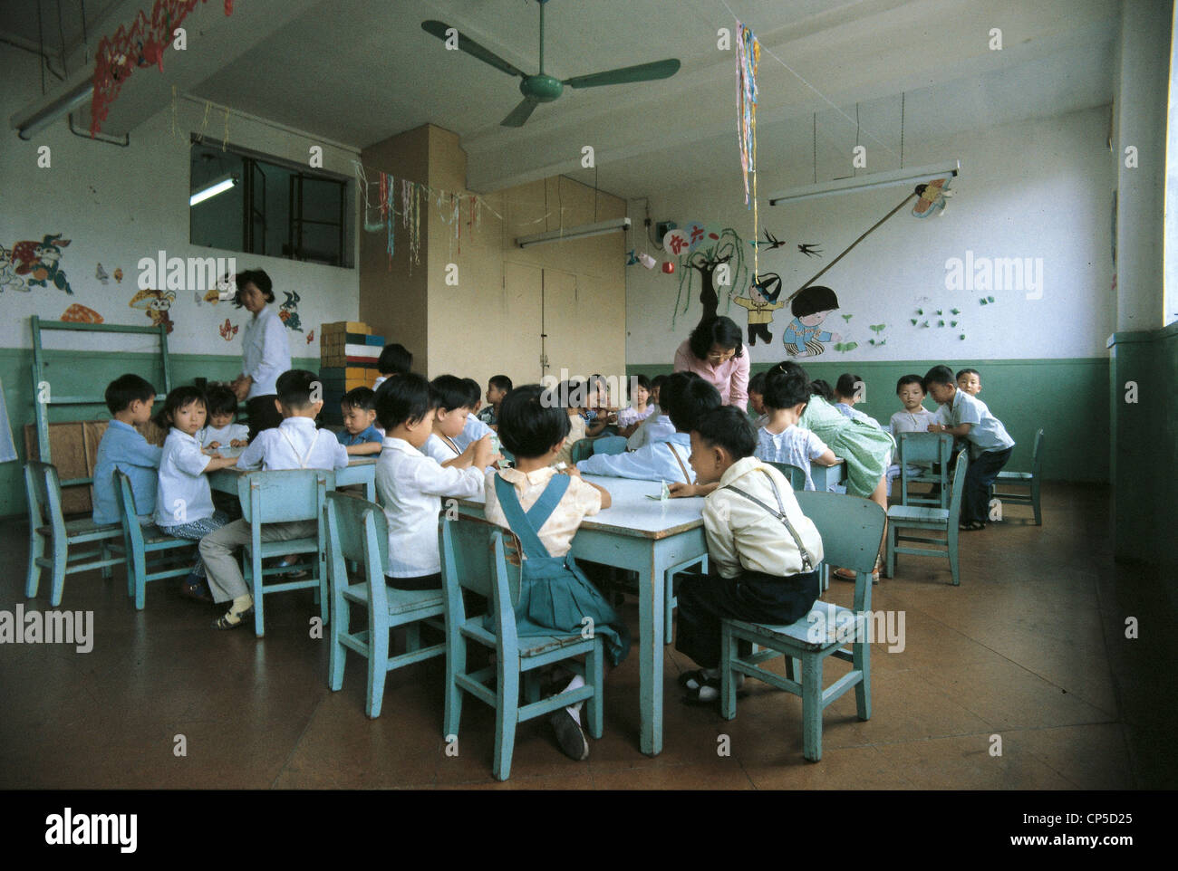 CHINA, SHANGHAI. CHILDREN OF A working-class neighborhood in the ...
