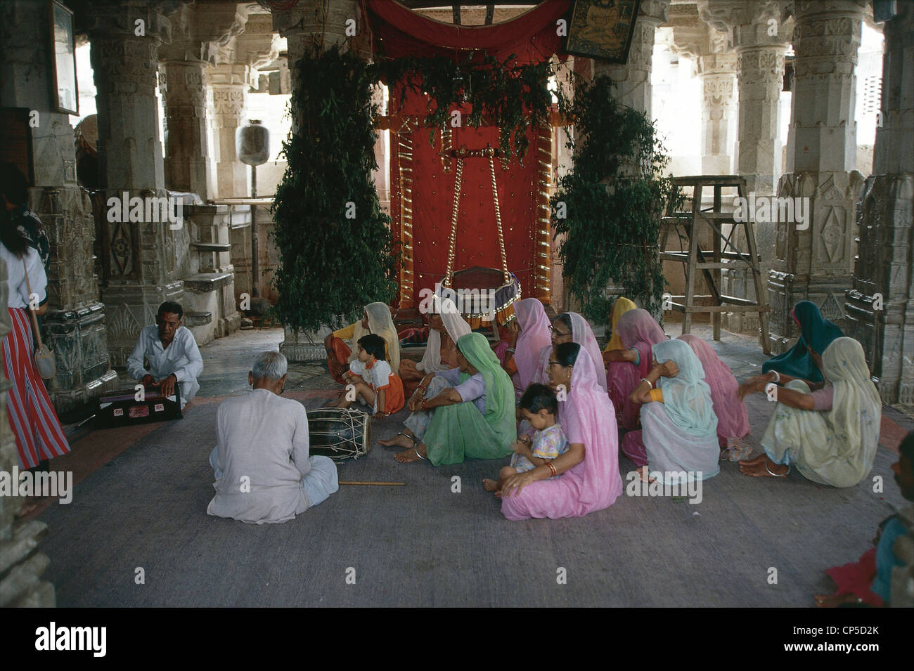 India - Rajasthan - Udaipur. Prayer in the temple of Jagdish Mandir ...