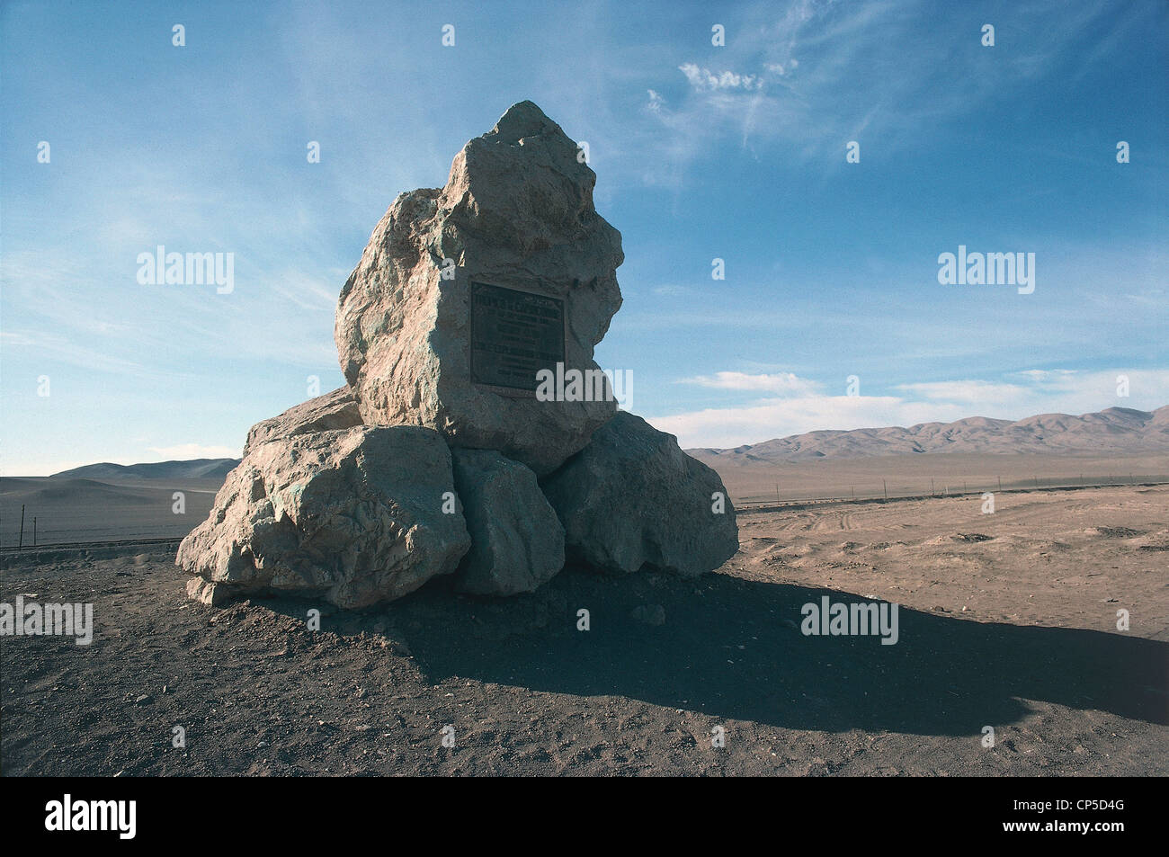 Chile - Monument showing the Tropic of Capricorn Stock Photo - Alamy
