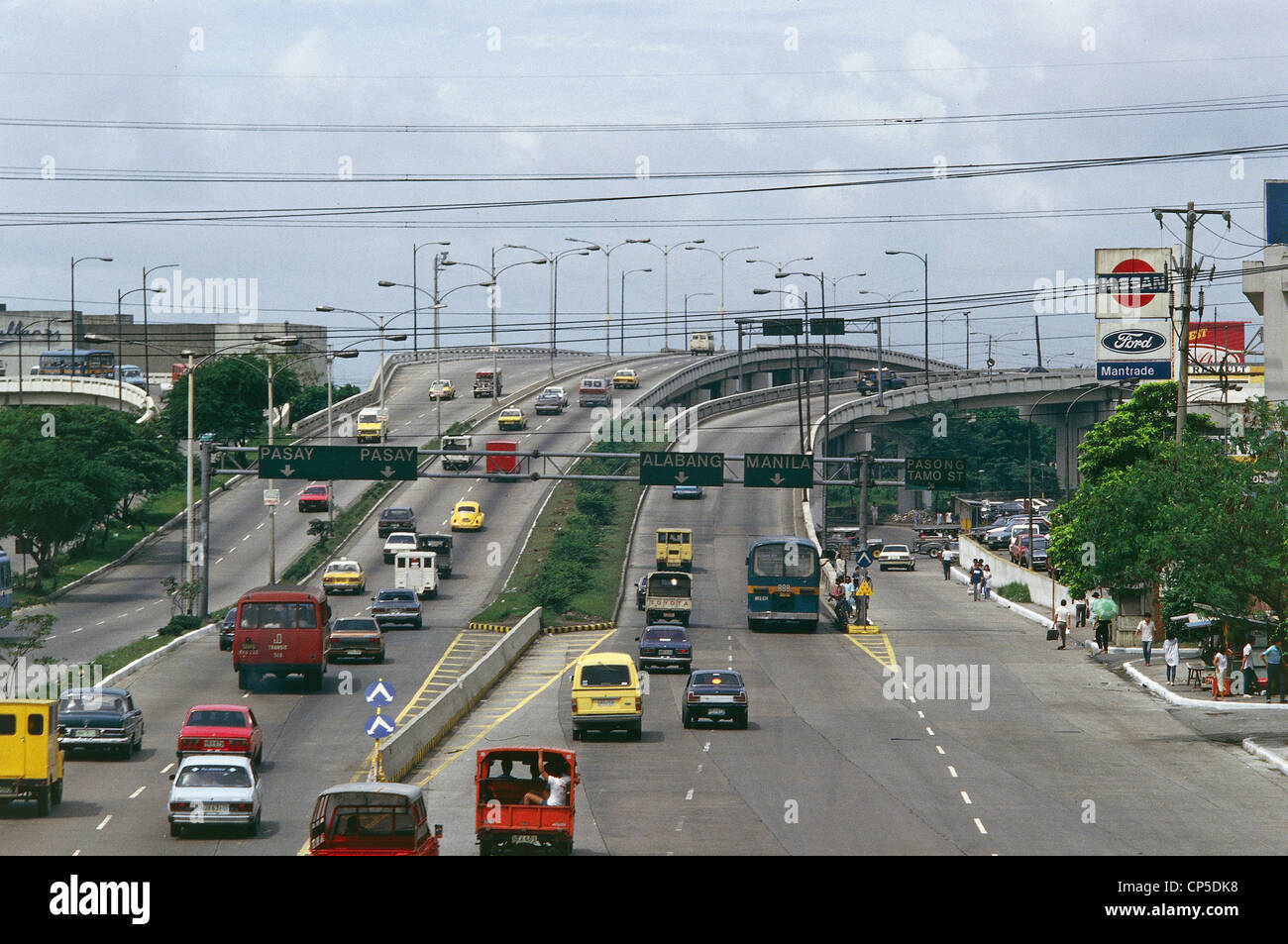 Philippines - Luzon Island - Manila. Traffic on the South Super Highway ...