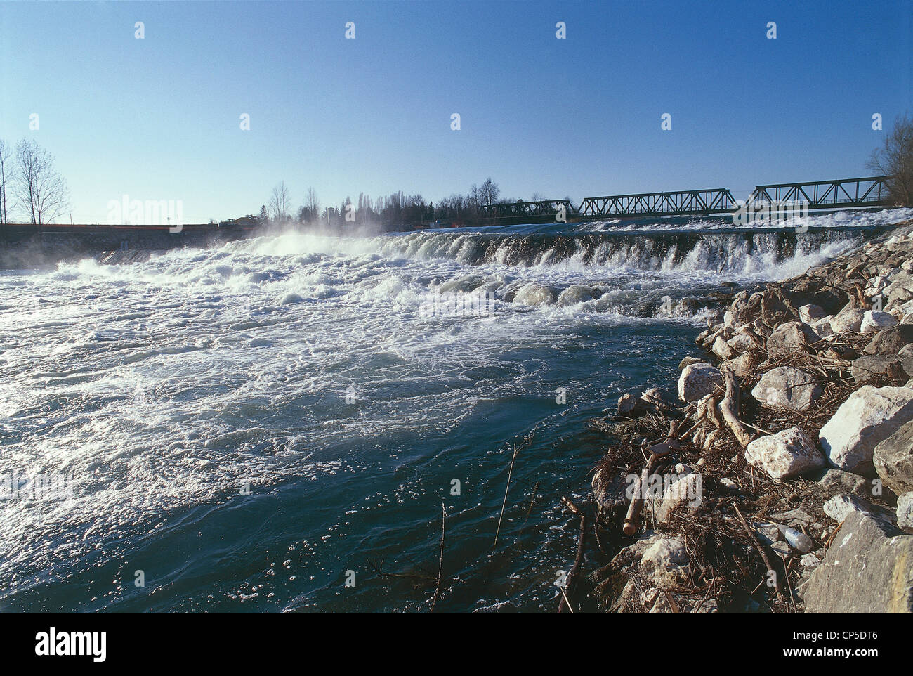 Lombardy Around Bad Fall River Adda Stock Photo - Alamy