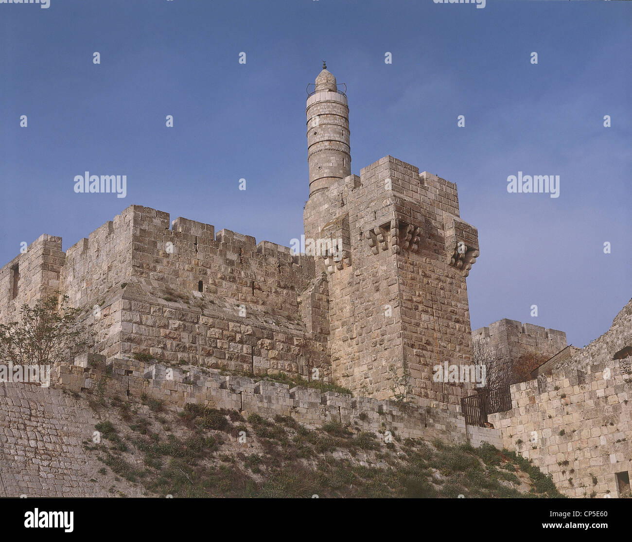 Israel - Jerusalem (Yerushalayim), the Tower of King David Stock Photo ...