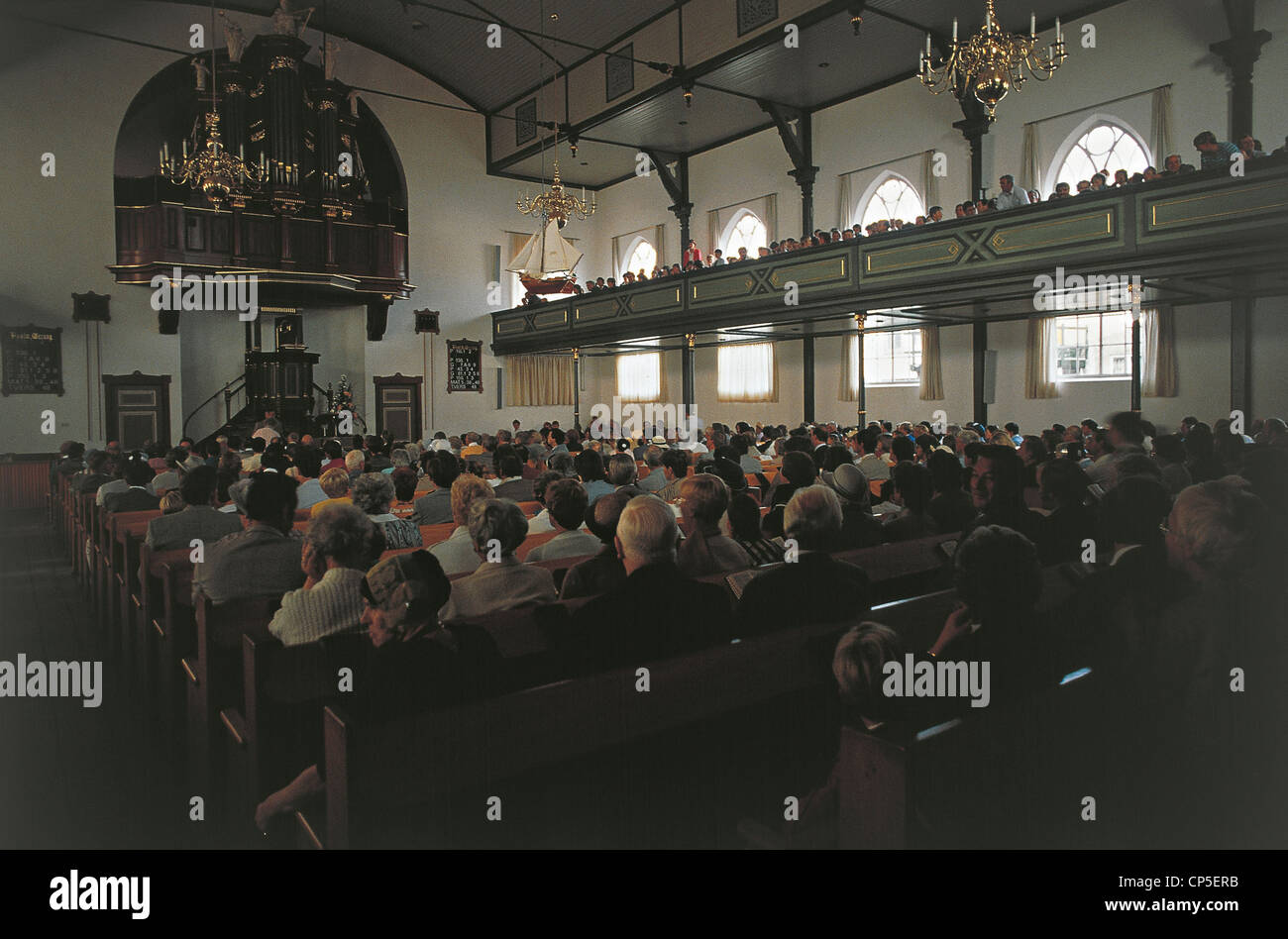 Netherlands Urk Faithful In A Church Calvin Stock Photo - Alamy