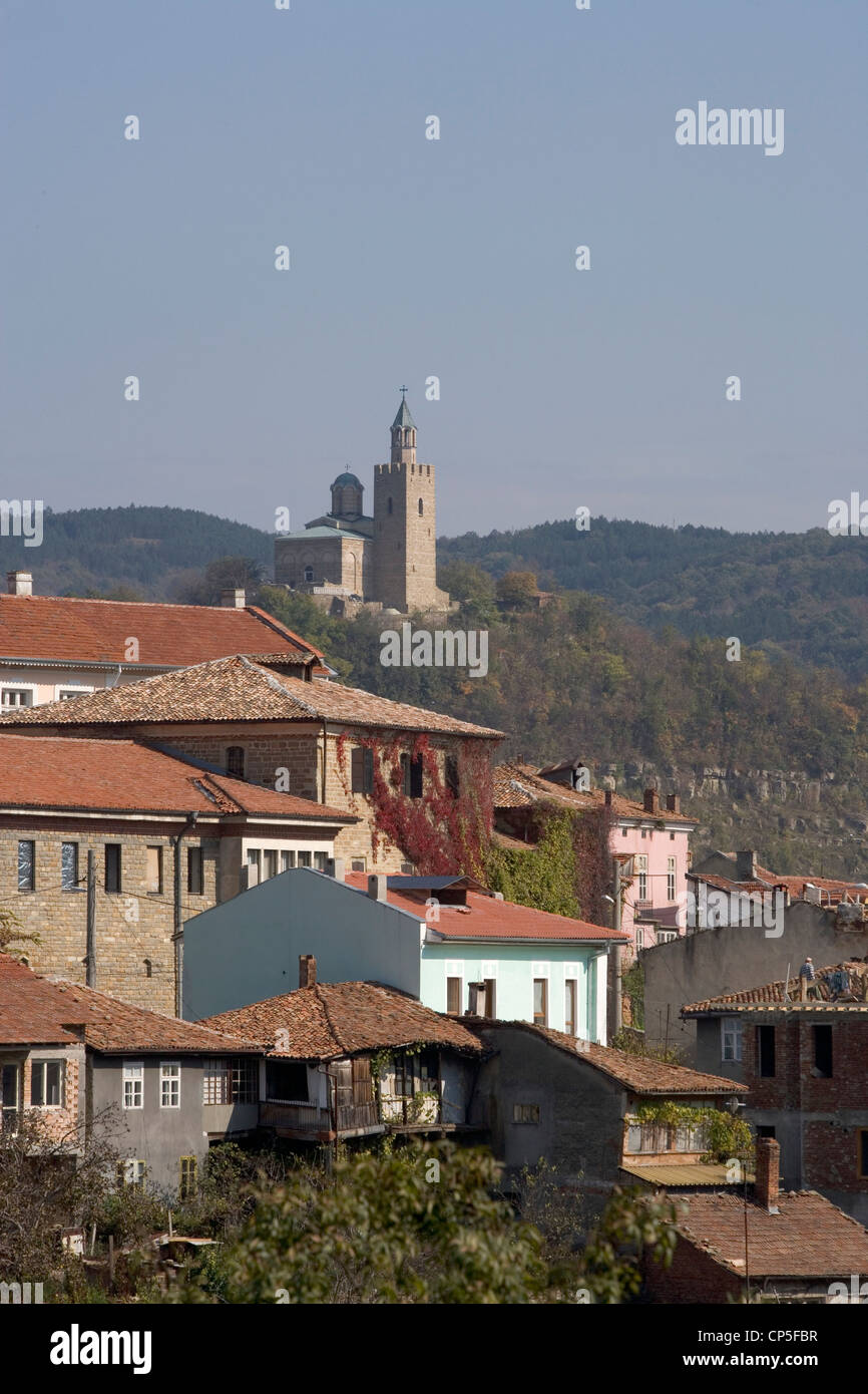 Bulgaria - Veliko Tarnovo - The city and the background of the Hill ...