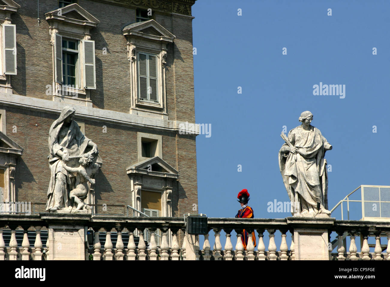 Vatican City XXI Century April 4, 2005. window of Apostolic Palace ...