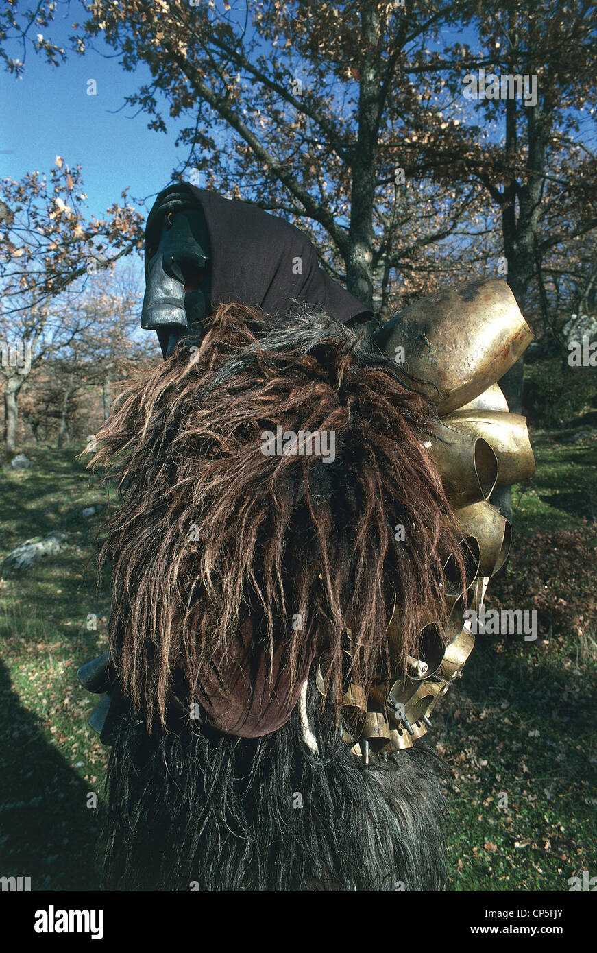 Sardinia - Mamoiada (Nu) - Labour Mamuthones, detail of costume Stock ...