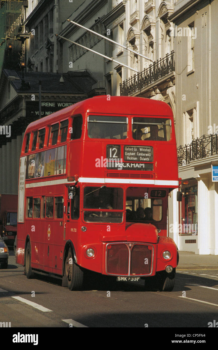 UNITED KINGDOM England London double decker bus Stock Photo - Alamy