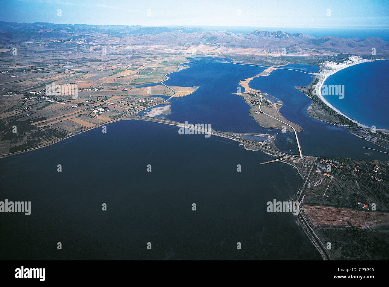 SARDEGNA Capo Teulada POND IS BREBEIS Stock Photo - Alamy