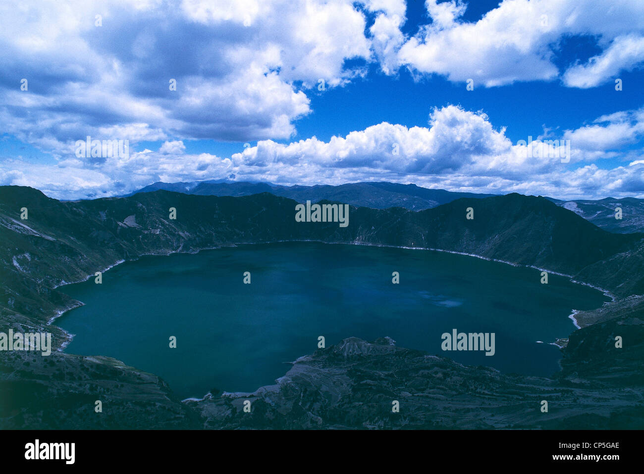 Ecuador - Lake Quilotoa formed in the crater of a volcano Stock Photo ...