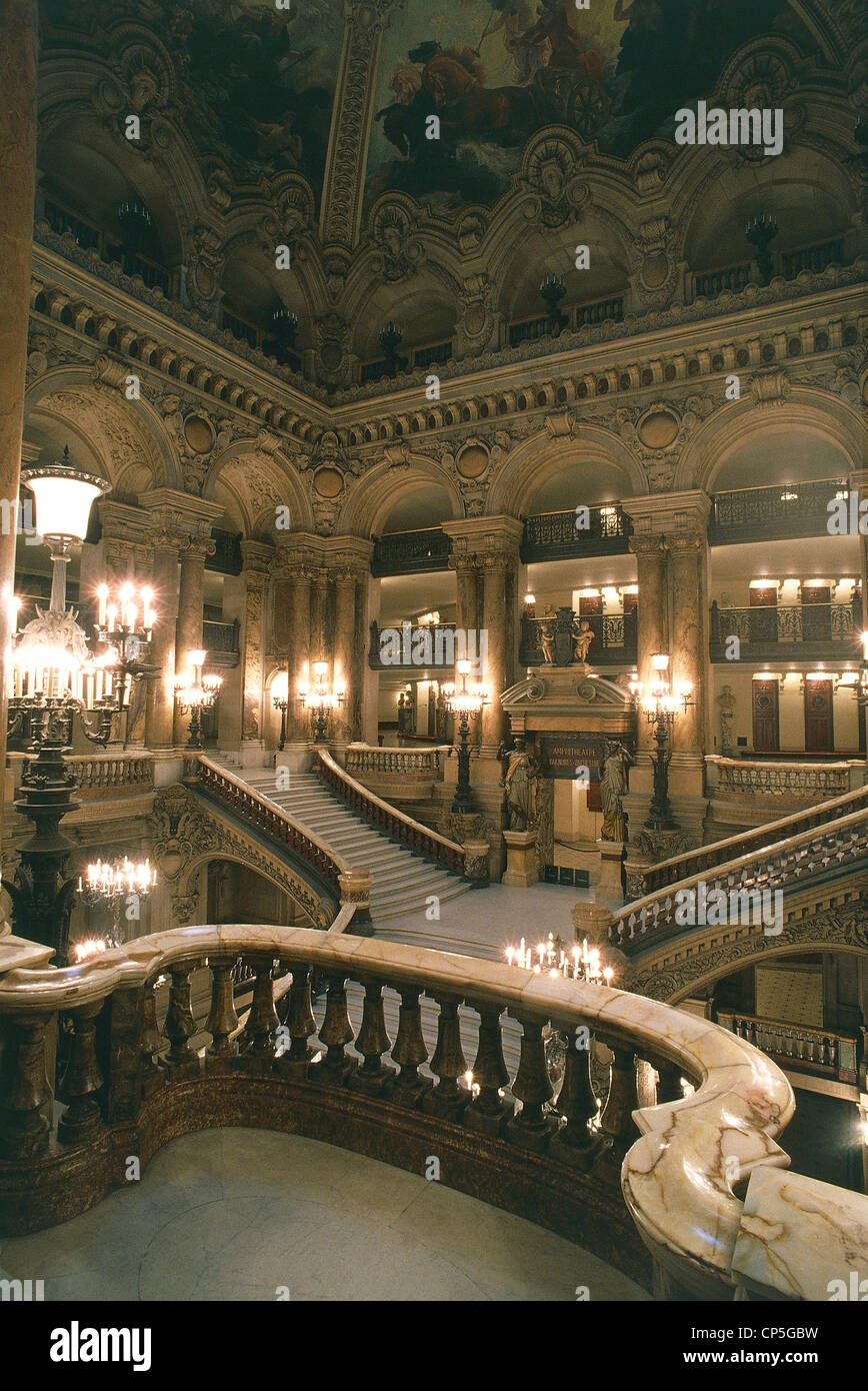 France - Paris. The Opera. Inside, the staircase Stock Photo - Alamy