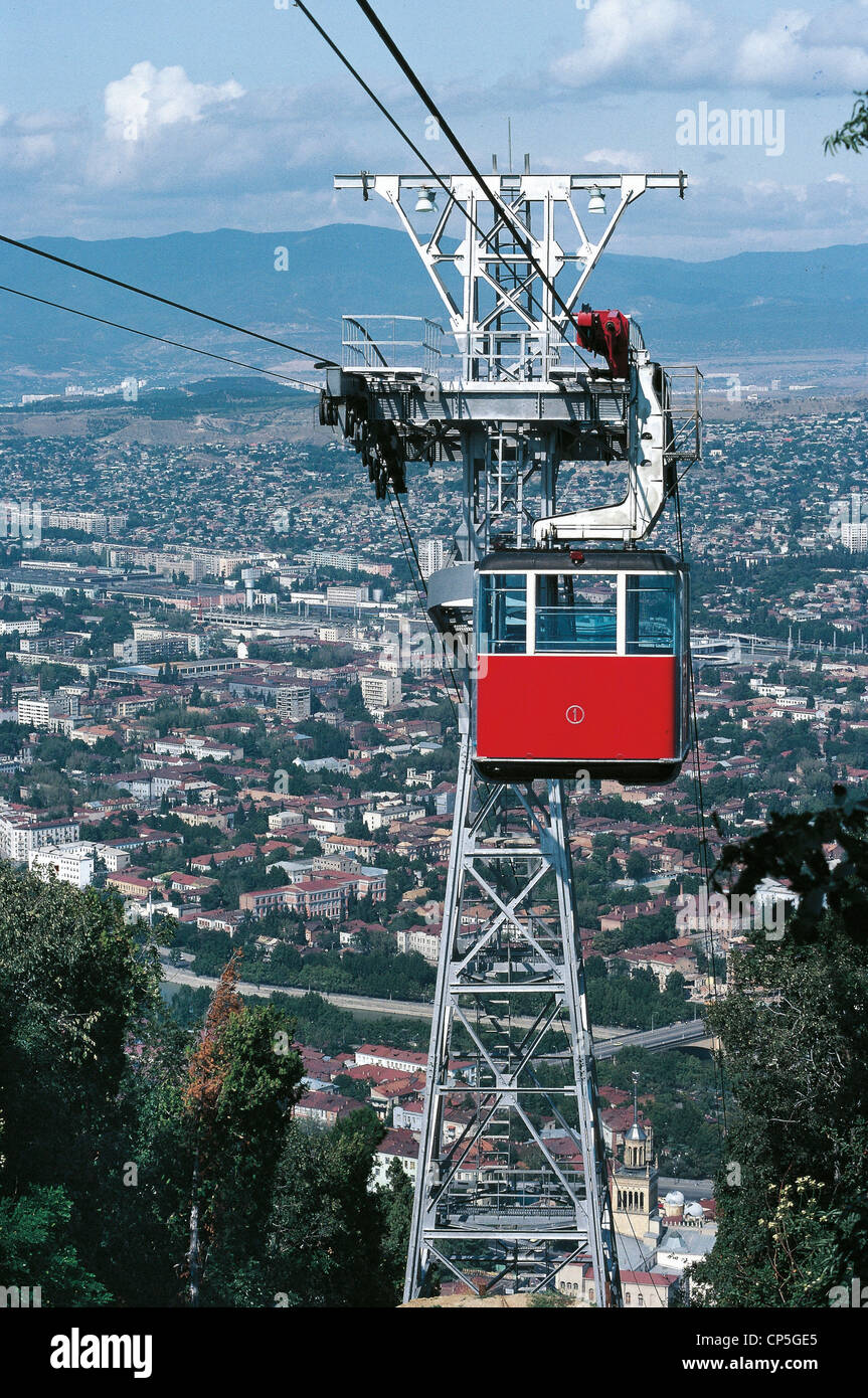 Georgia - Tbilisi (Tbilisi), cable car Stock Photo - Alamy