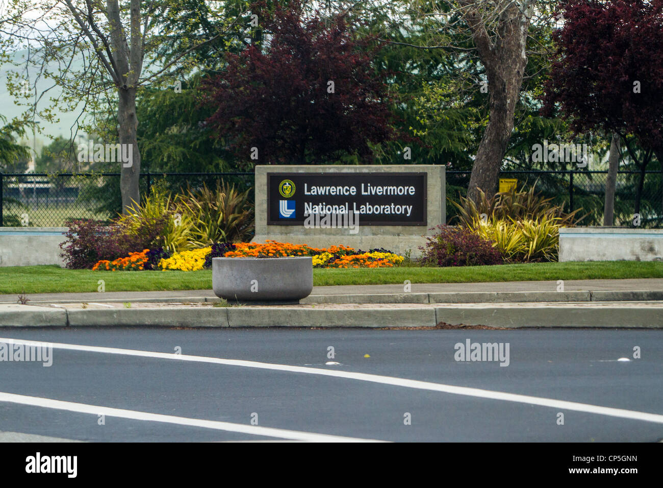 The entrance to the Lawrence Livermore National Labratory in Livermore ...