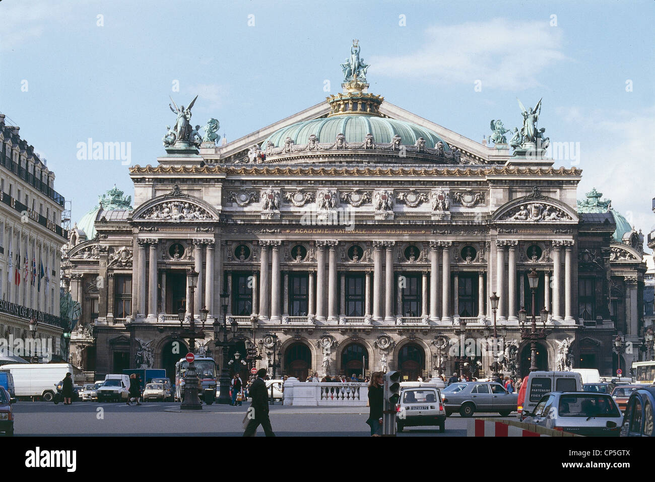 France - Paris. The facade of neo-baroque Palais Garnier (Charles ...