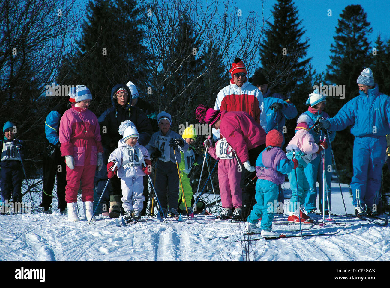 FINLAND - Kemi. SKI RACE FOR CHILDREN Stock Photo - Alamy
