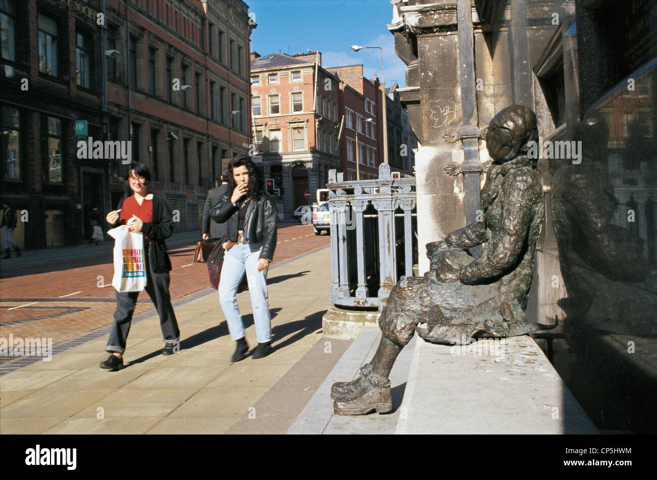 Great Britain Liverpool. Stanley Street. statue of Eleanor Rigby ...