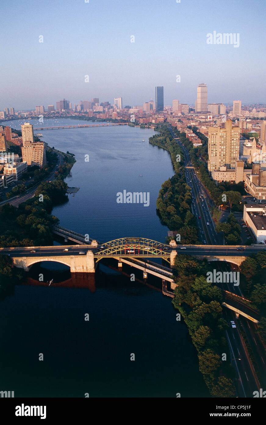United States of America - Massachusetts - Boston. Bridges over the ...