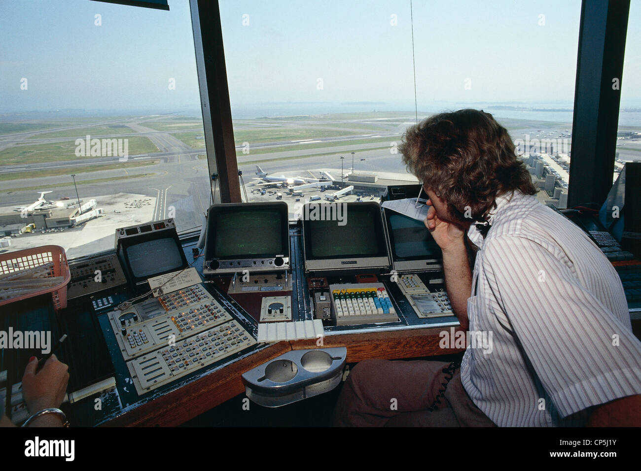 United States, Massachusetts, Boston Logan Airport: Inside The Control ...