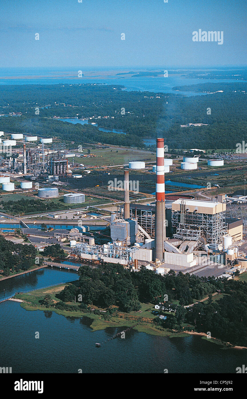 UNITED STATES OF AMERICA CENTRAL Yorktown THERMOELECTRIC AERIAL VIEW ...