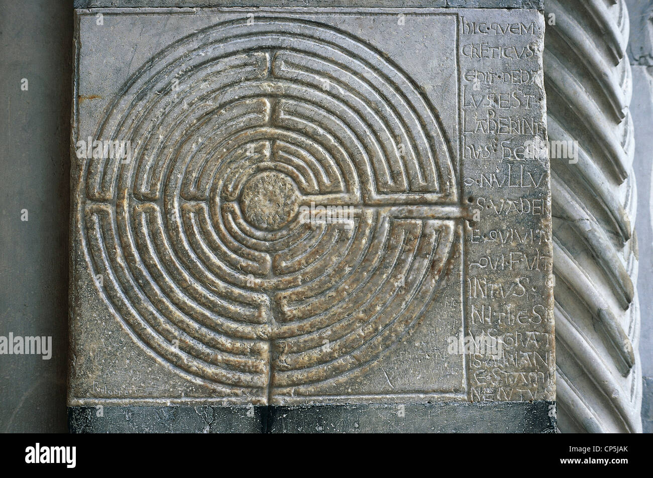 Tuscany - Lucca - Duomo di San Martino. Detail: The Labyrinth in the ...