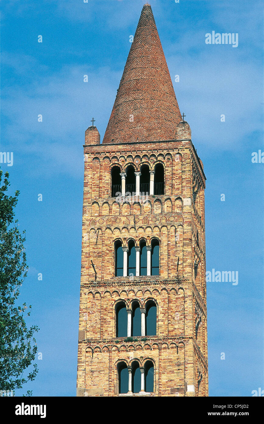 Emilia Romagna Pomposa Campanile Abbey Stock Photo - Alamy