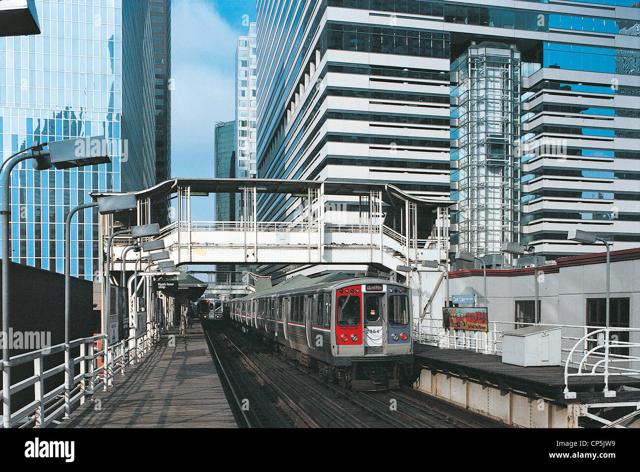 United States of America - Illinois - Chicago. Metro Station in the ...