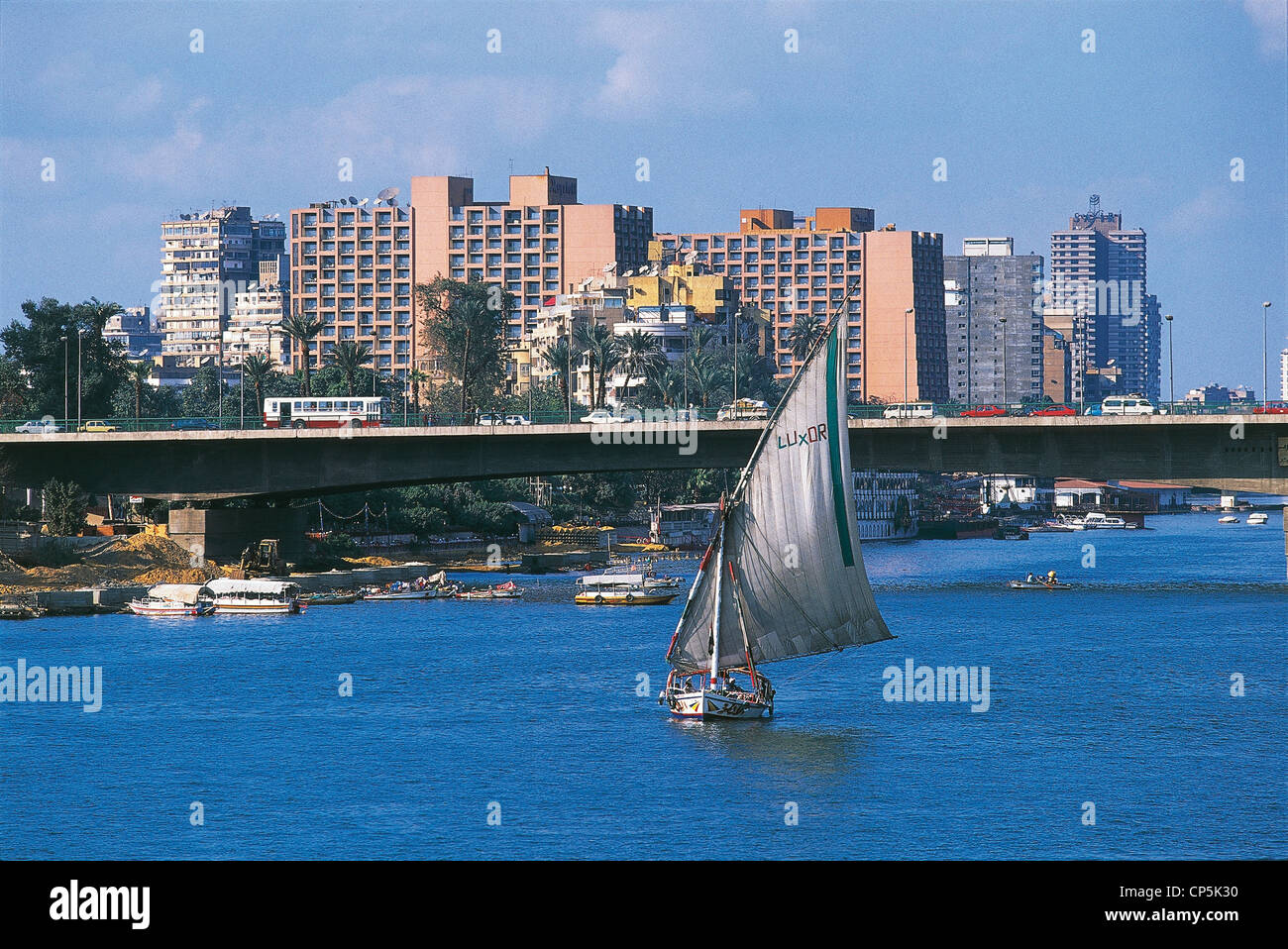 Egypt Cairo City 'The Nile Feluca Stock Photo - Alamy