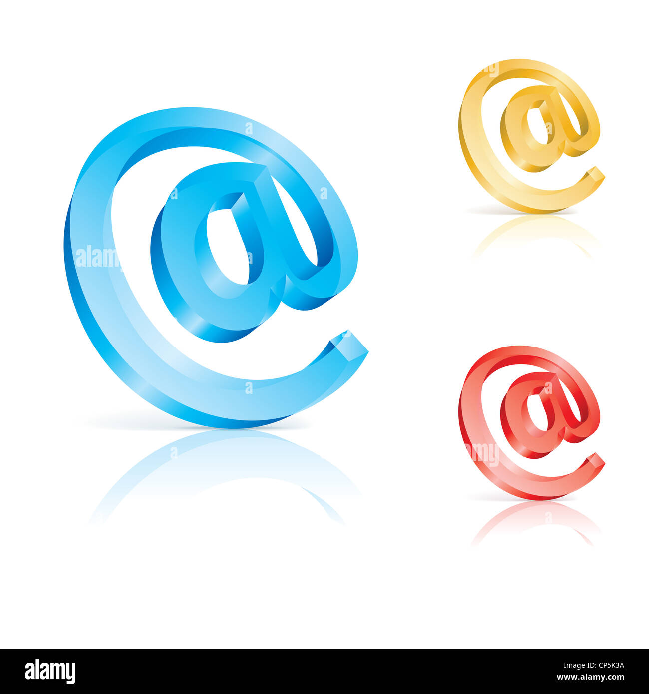 AT symbol isolated on a white background Stock Photo - Alamy