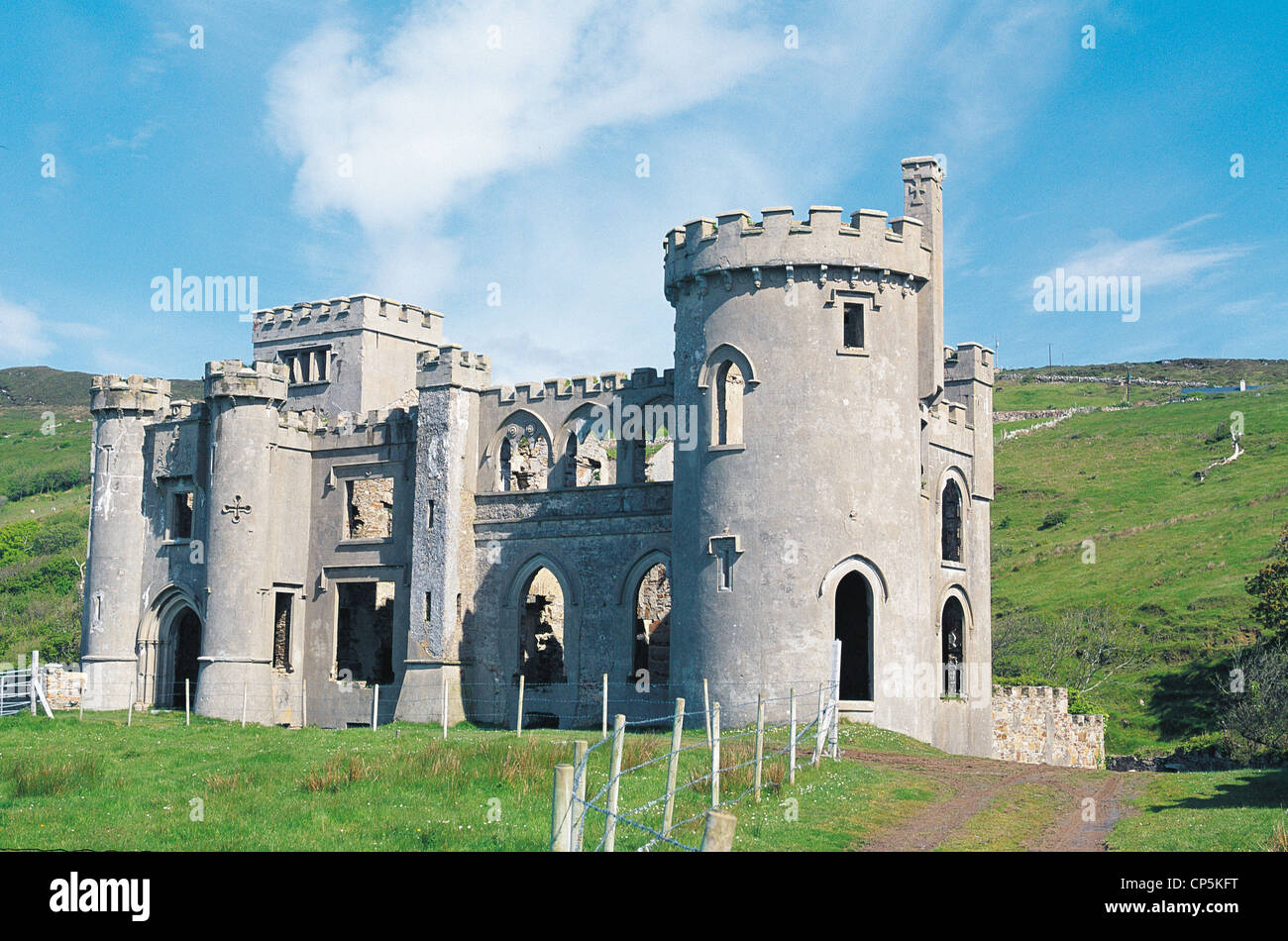 Ireland - County Galway - Region of Connemara - Clifden, the castle ...