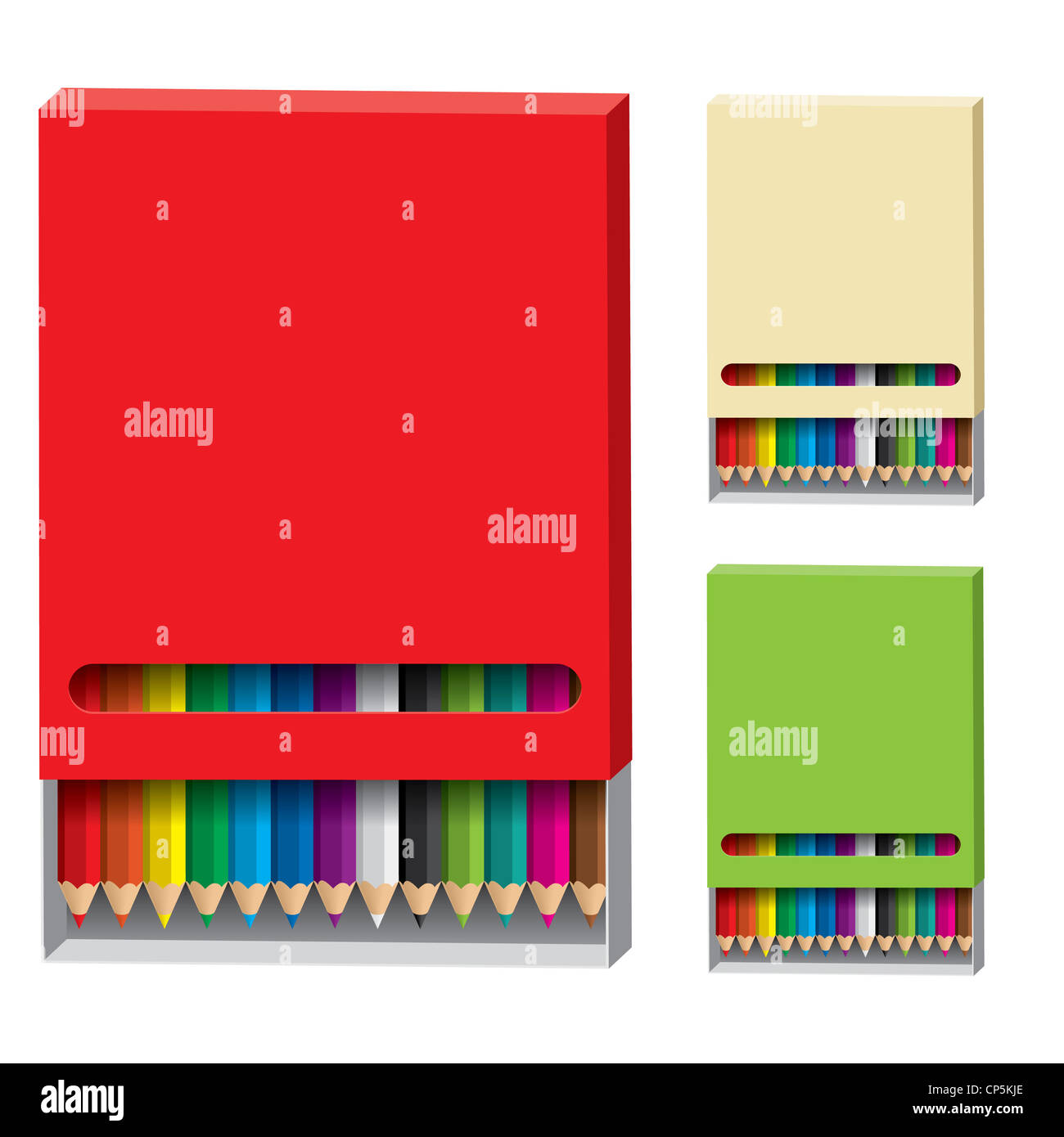 Box of wooden pencils on white background Stock Photo - Alamy