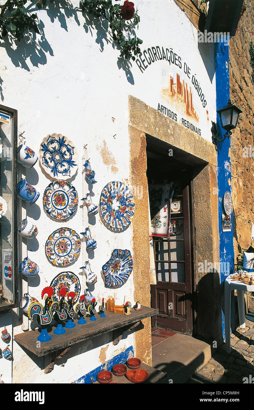 Portugal Cities Obidos 'Old Craft Store Stock Photo - Alamy