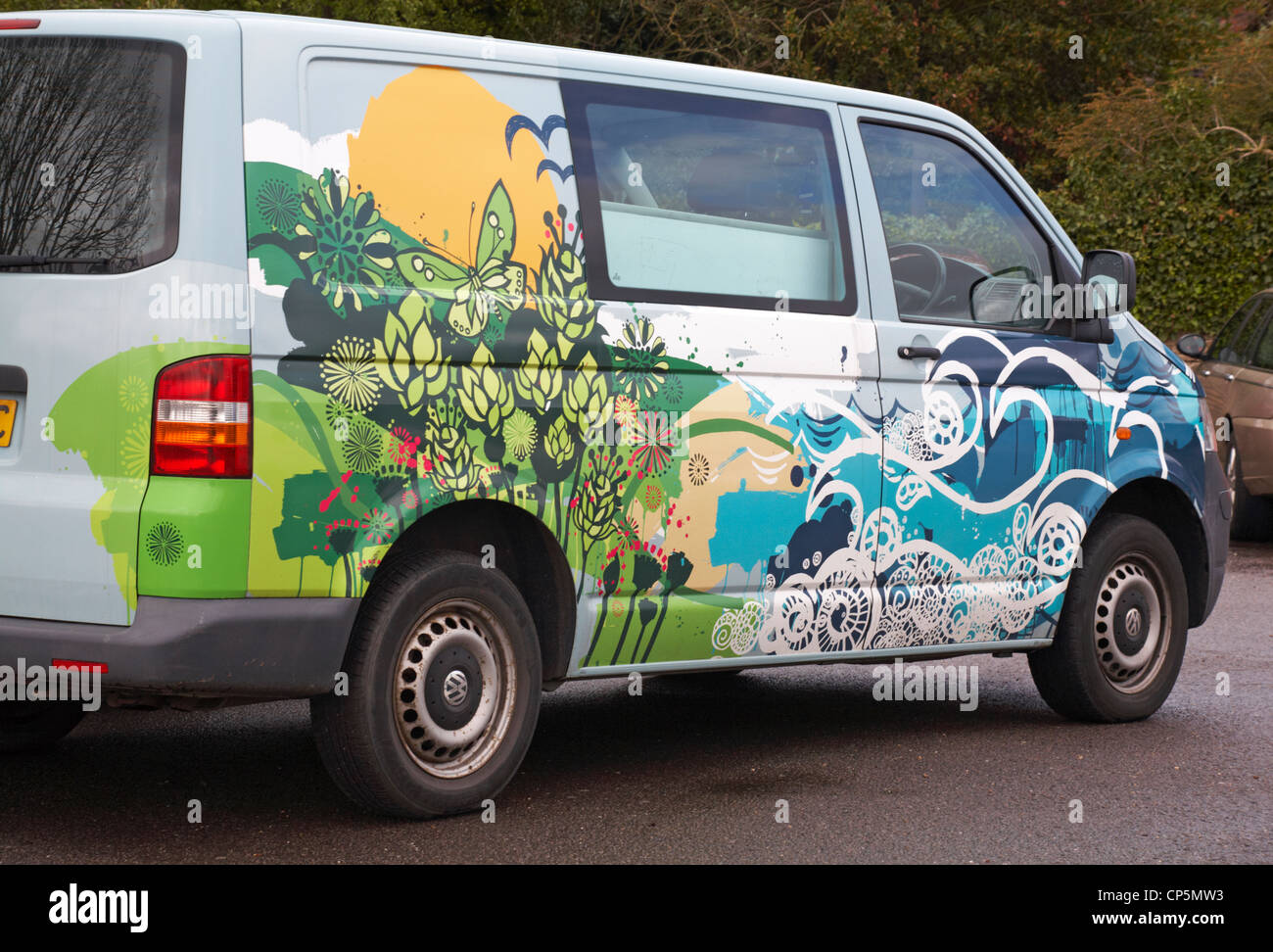 Colourful VW Camper Van Stock Photo - Alamy