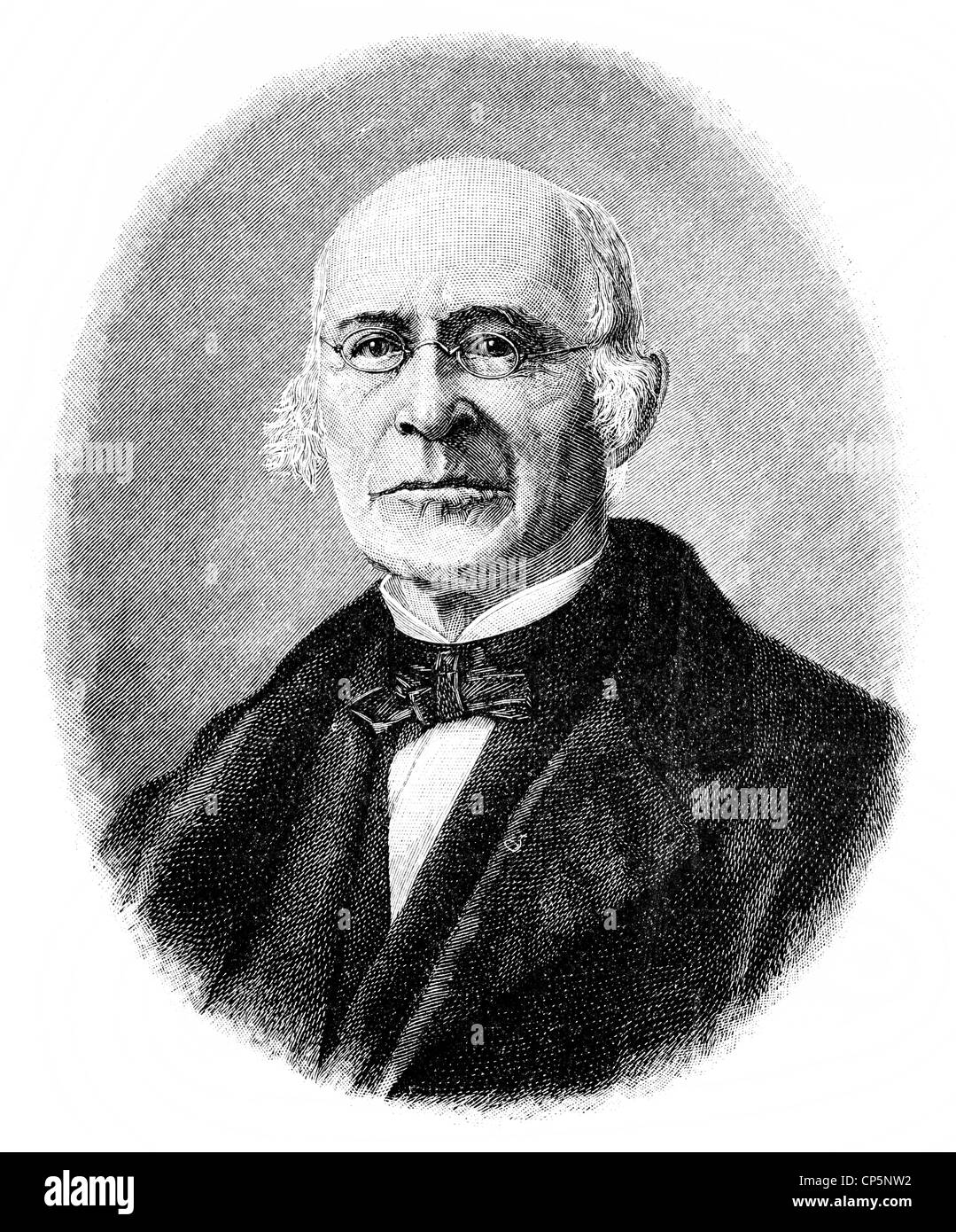 William Lloyd Garrison, 1805 - 1879, an American writer and campaigner ...