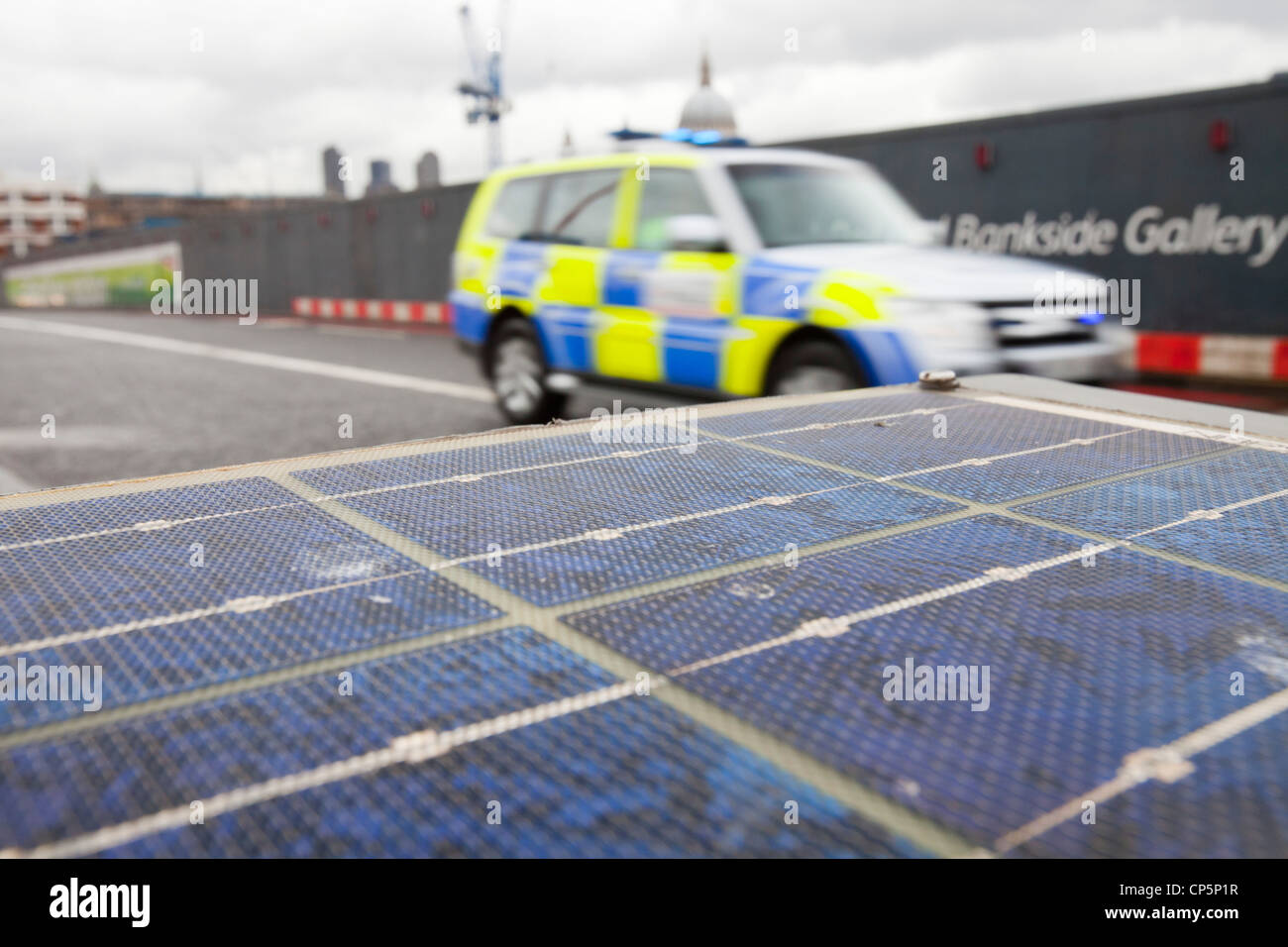 Solar panels on Blackfriars Bridge, London, UK Stock Photo - Alamy