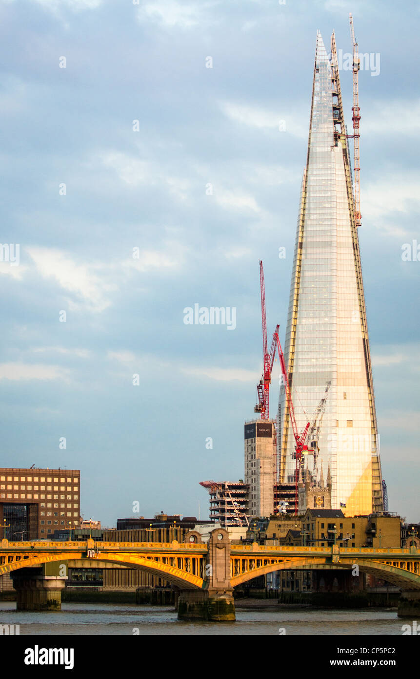 London Shard cityscape skyline bridge Stock Photo - Alamy