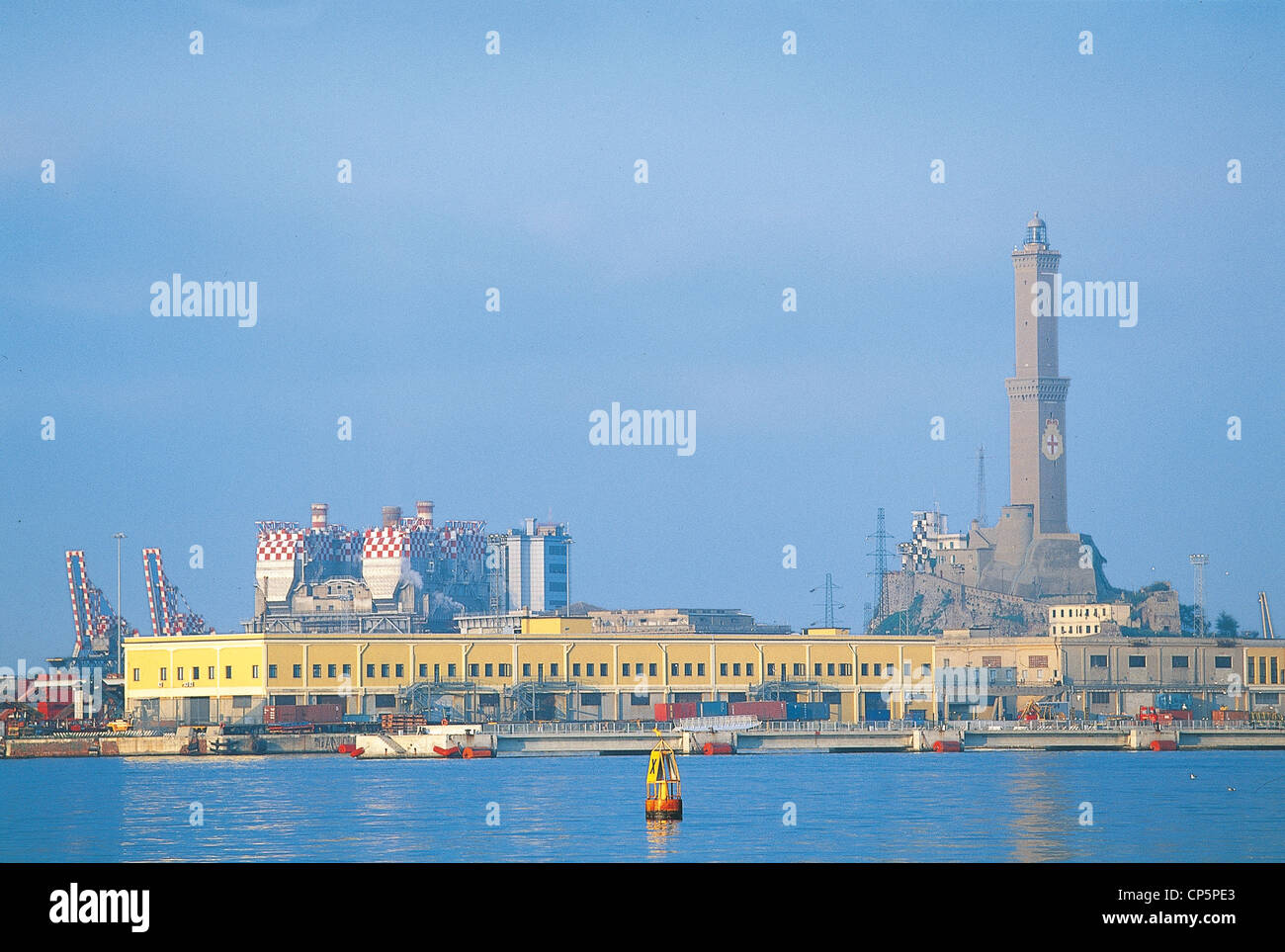 Liguria Genoa Harbour Light Of The Lantern Stock Photo - Alamy